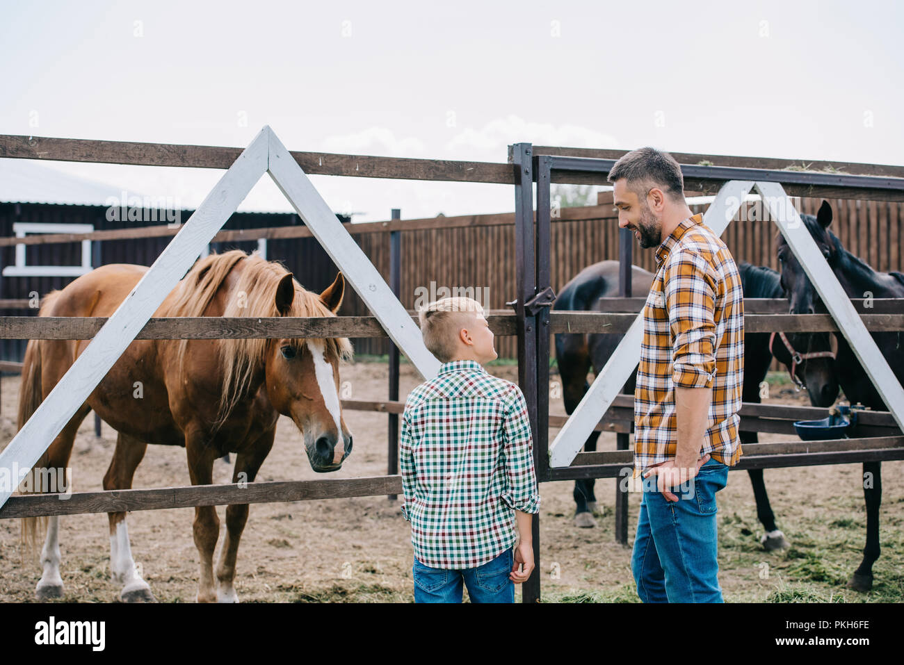 Man father son ranch hi-res stock photography and images - Alamy