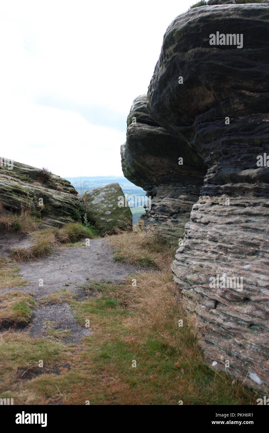 Stanage Edge portrait Stock Photo - Alamy