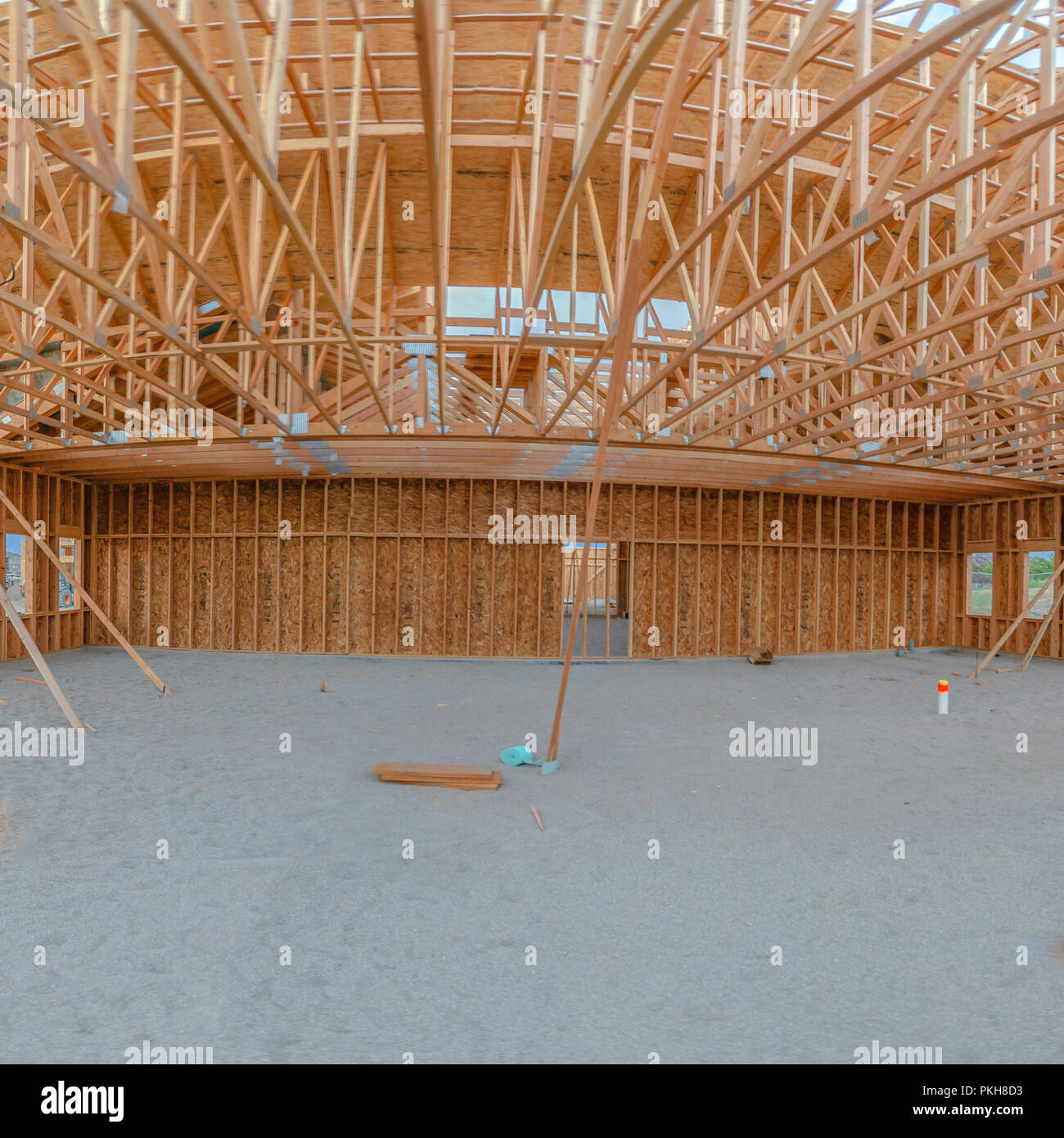 Square composition of construction yard Stock Photo - Alamy