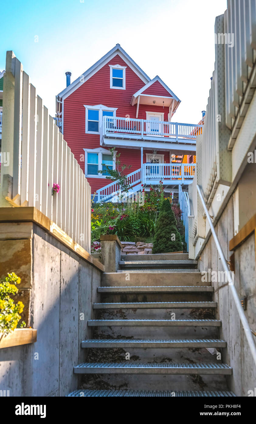 Stairs leading up to housing area in Park City Stock Photo - Alamy