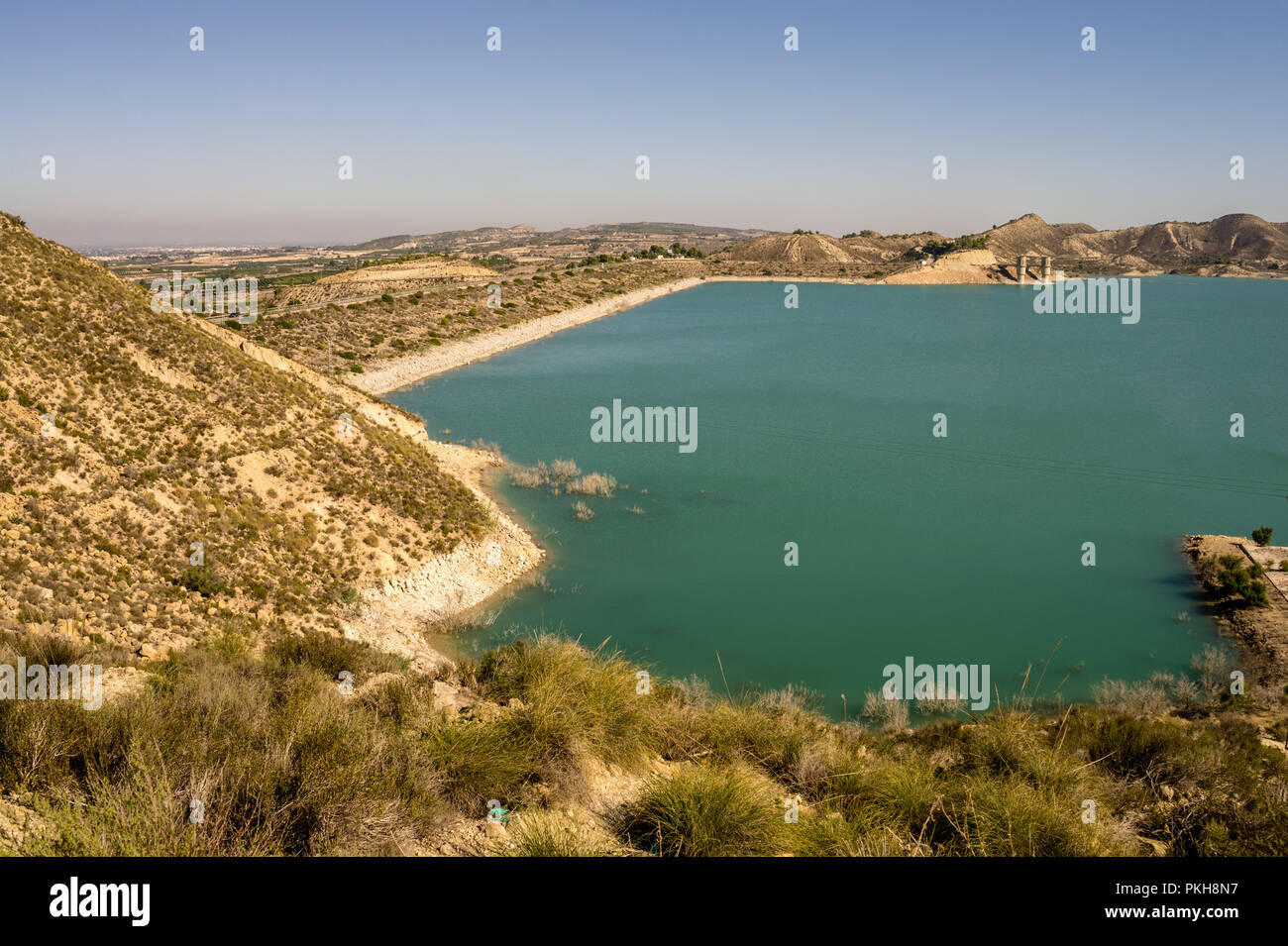 Blue Reservoir lake Stock Photo - Alamy