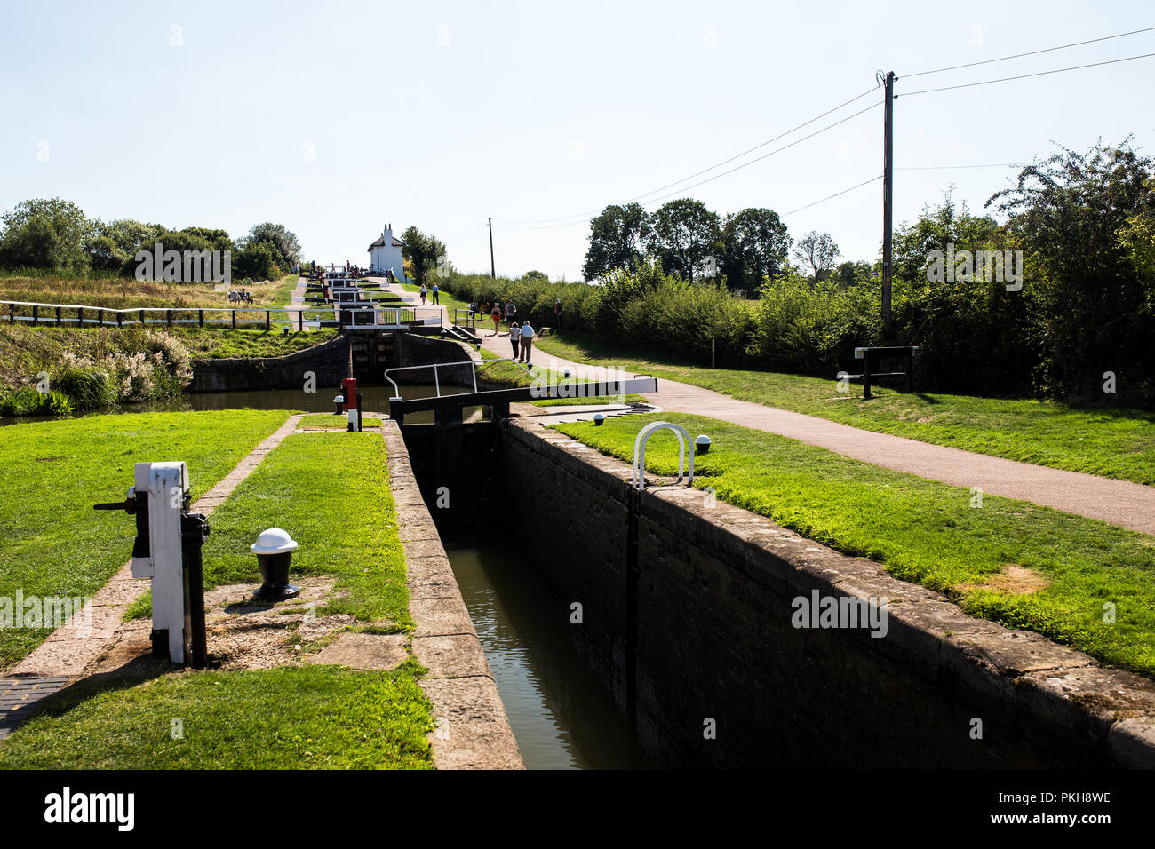 Lock gates at Foxton Locks, Leicestershire Stock Photo - Alamy