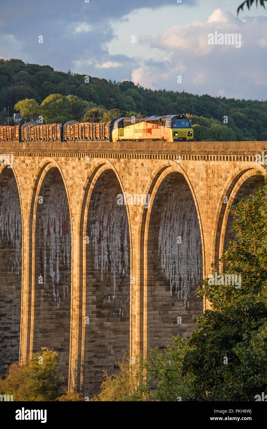 The Cefn Viaduct on the the Chester and Shrewsbury railway line ...