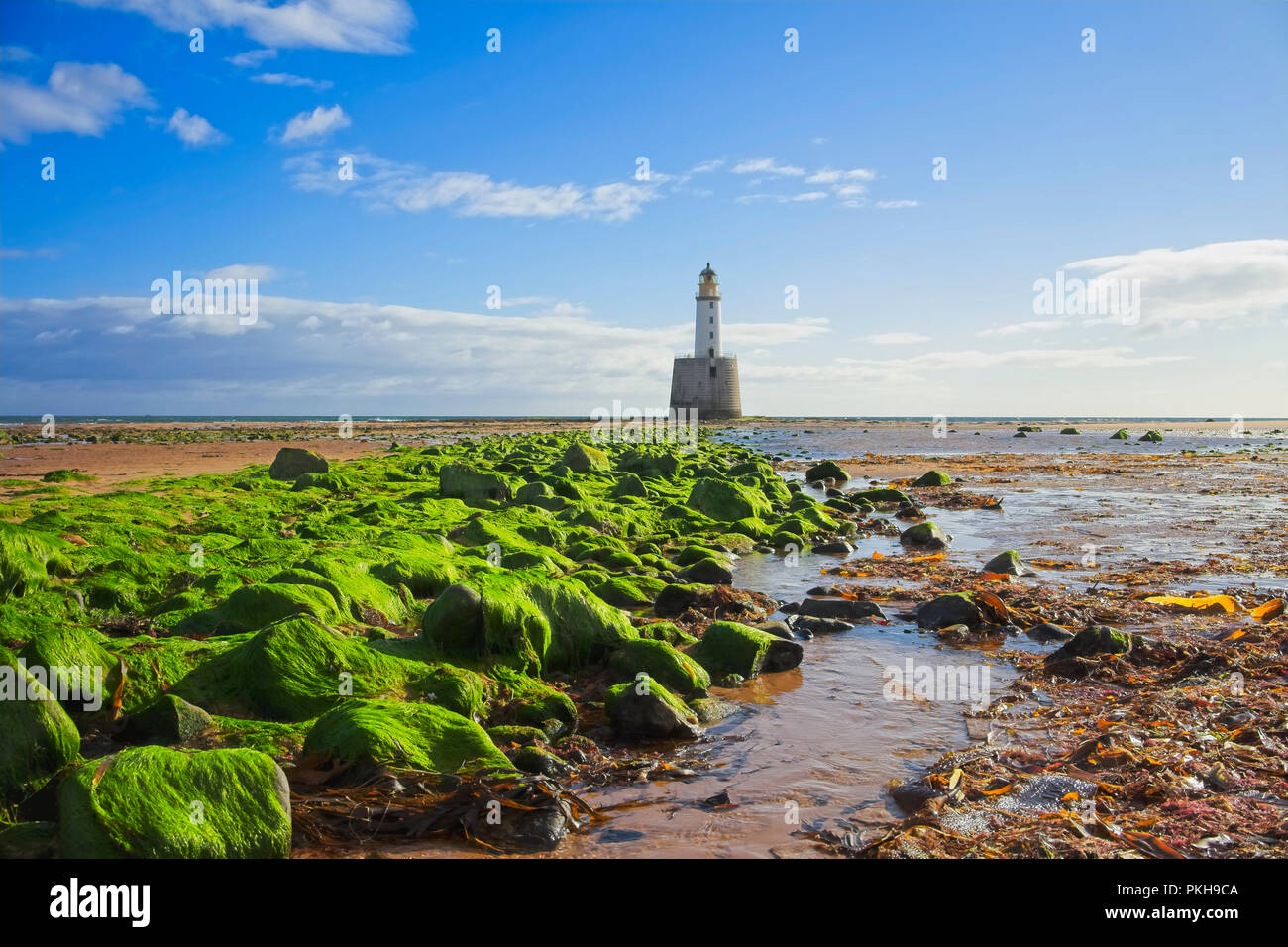 Rattray head lighthouse aberdeenshire scotland Stock Photo - Alamy