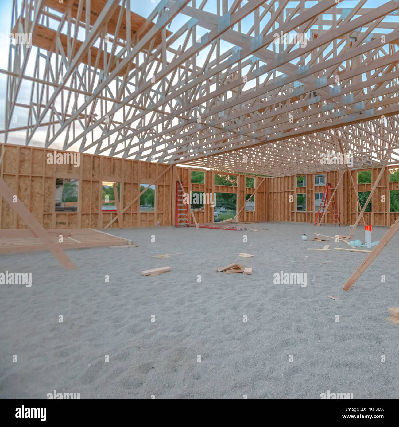 Square unfinished house interior hi-res stock photography and images ...