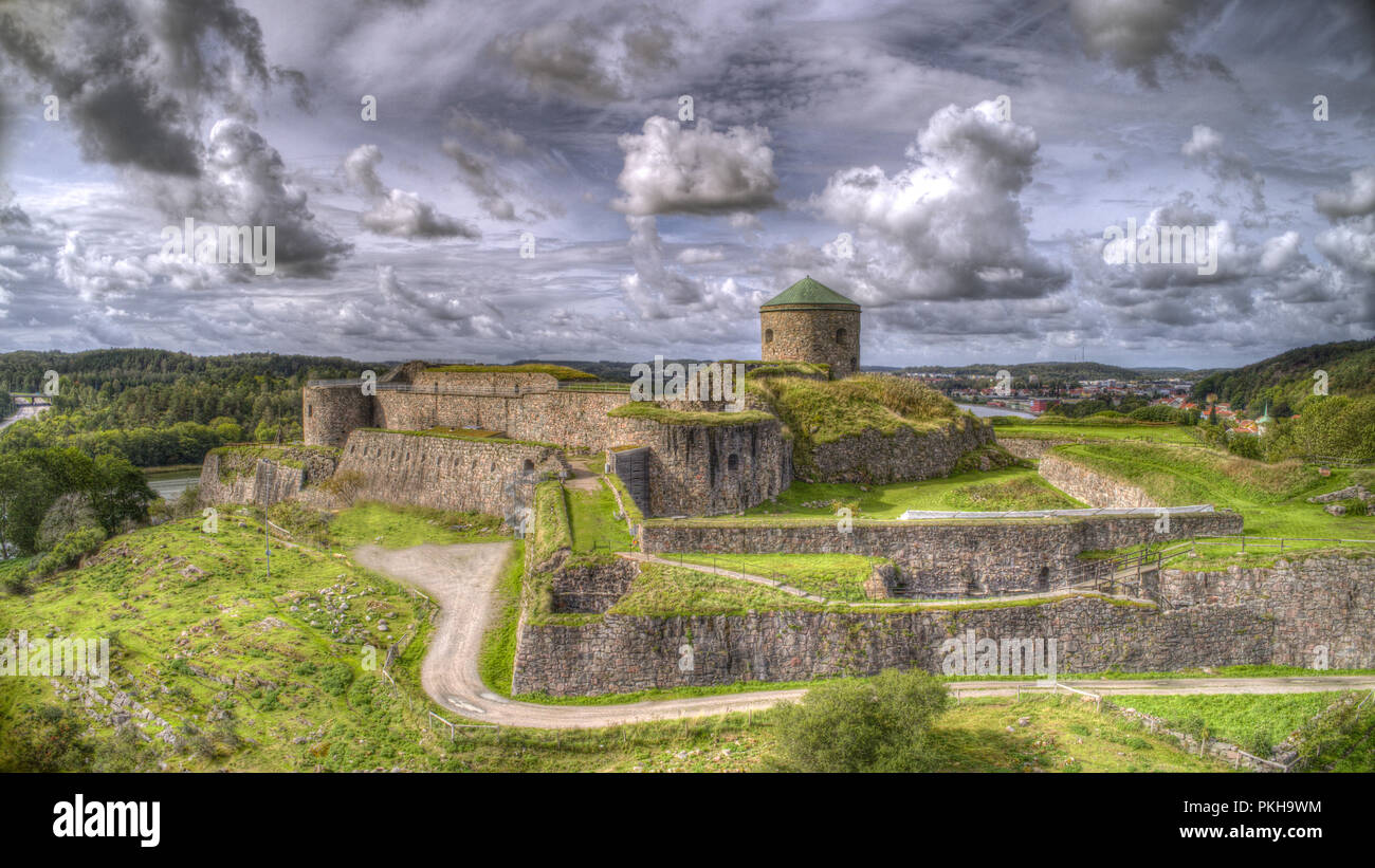Fortress named "Bohus Fästning" close to the cities Gothenburg and ...