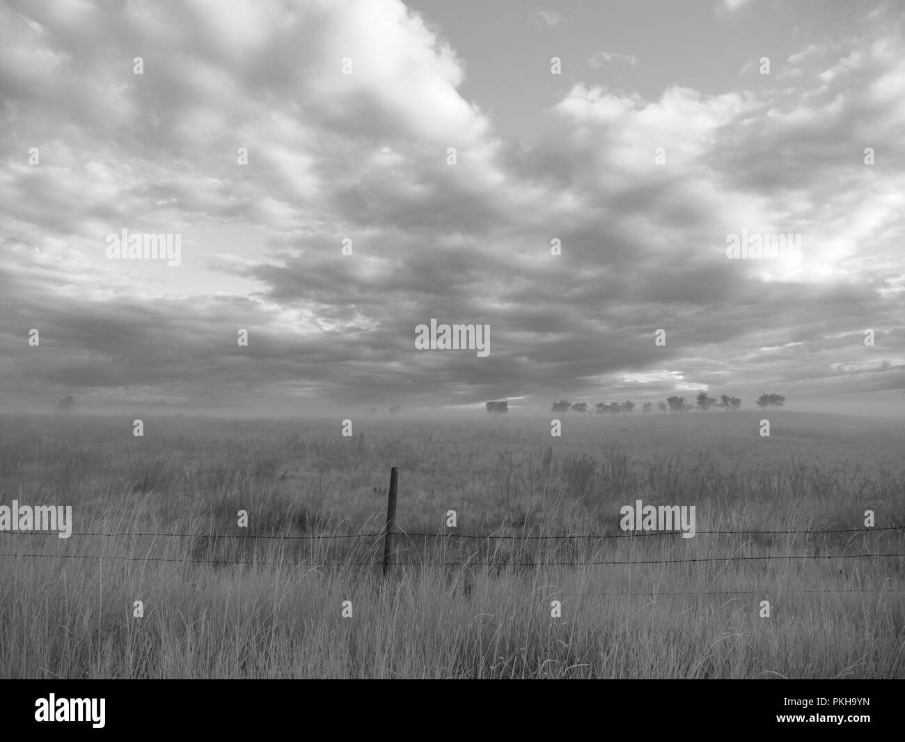 Cloudy dark morning in Black and White Stock Photos & Images - Alamy