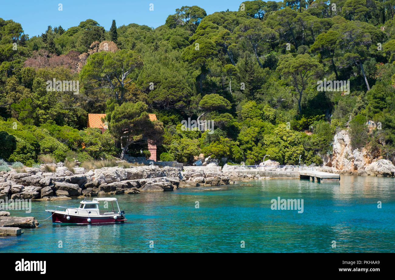 The bay of Portoc, Lokrum Island, Croatia, Europe Stock Photo - Alamy