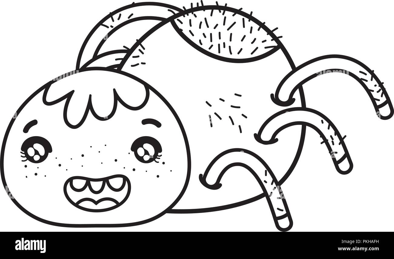 outline happy spider character wild animal Stock Vector Image & Art - Alamy