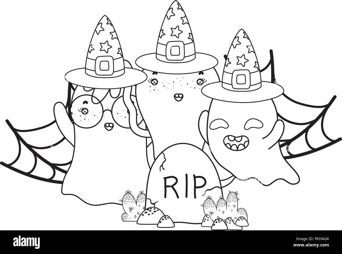 Ghosts witch Black and White Stock Photos & Images - Alamy