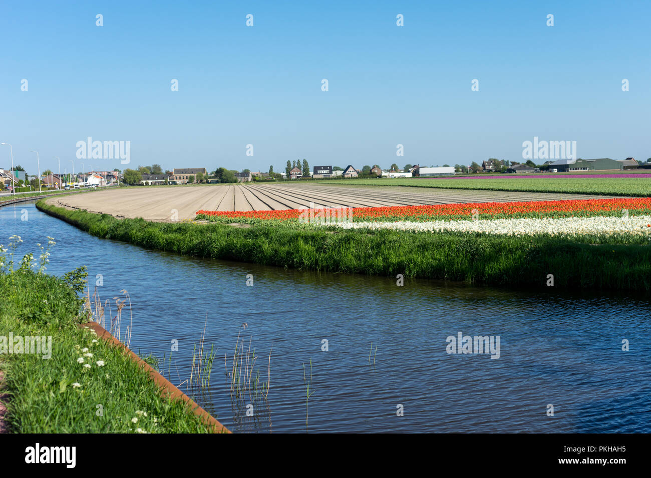 Netherlands,Lisse,Europe, a bridge over a body of water Stock Photo - Alamy