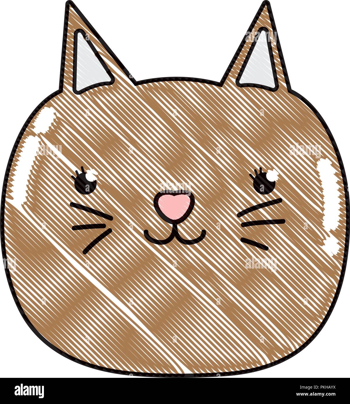 grated happy cat head nice animal Stock Vector Image & Art - Alamy