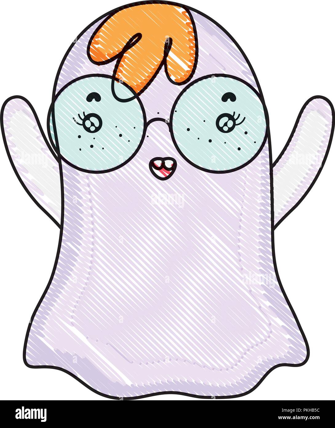 grated funny ghost character wearing glasses Stock Vector Image & Art ...