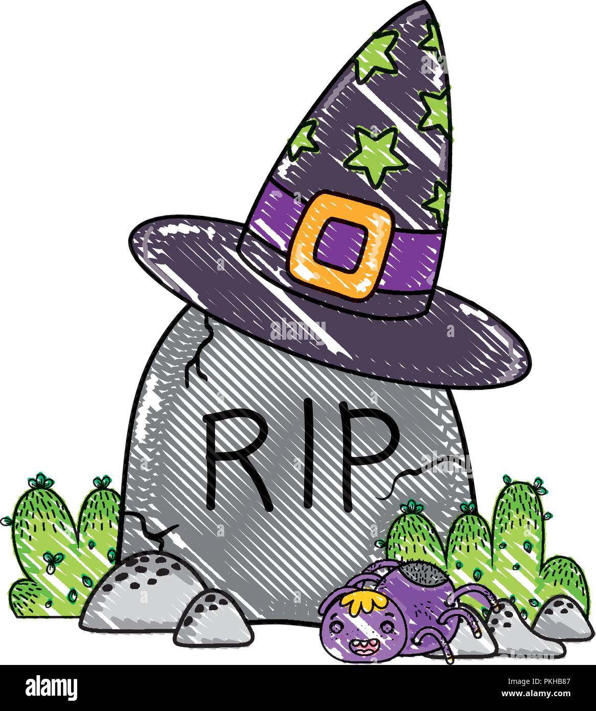 Stone spider stone Stock Vector Images - Alamy