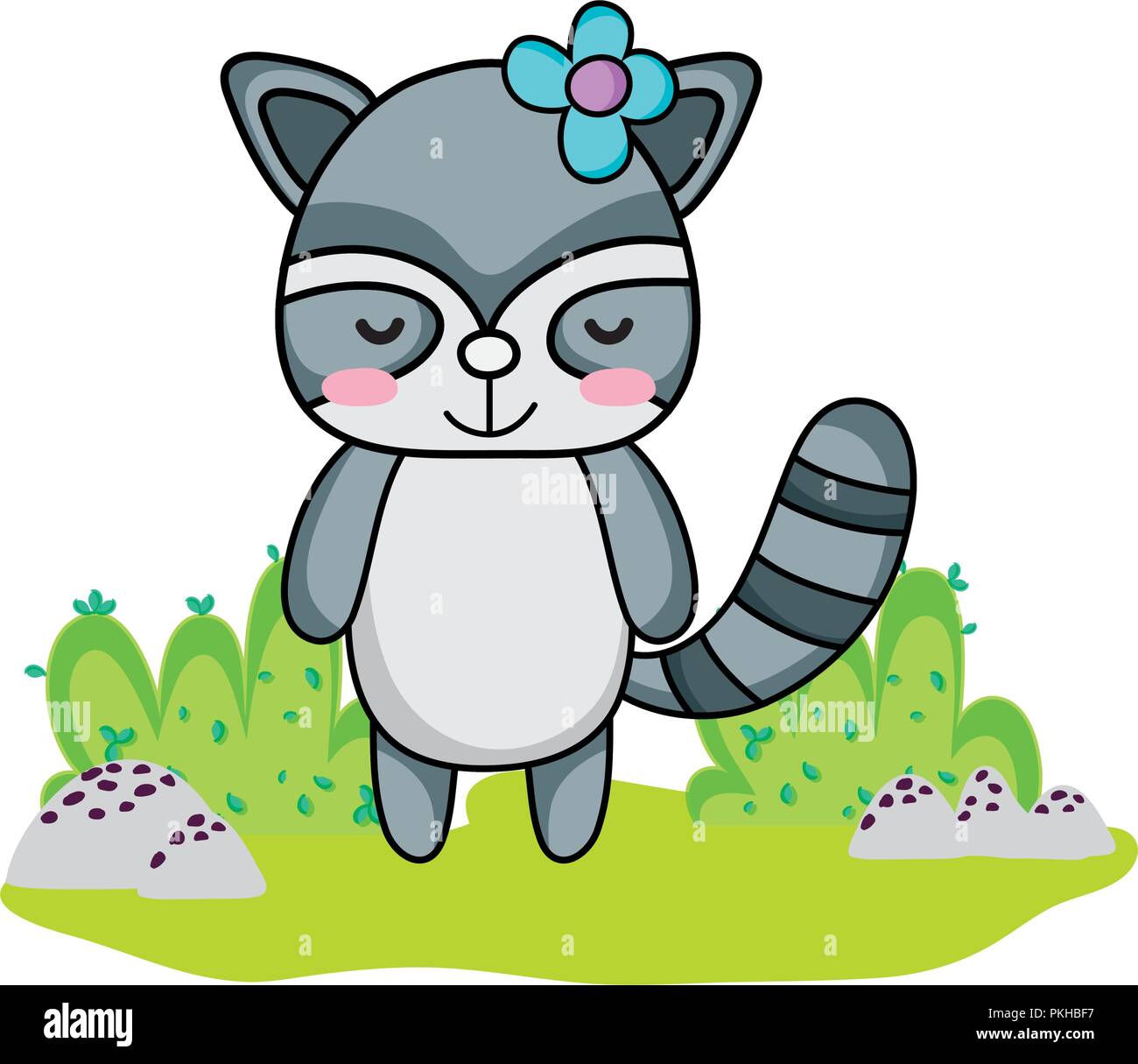 Female raccoon Stock Vector Images - Alamy