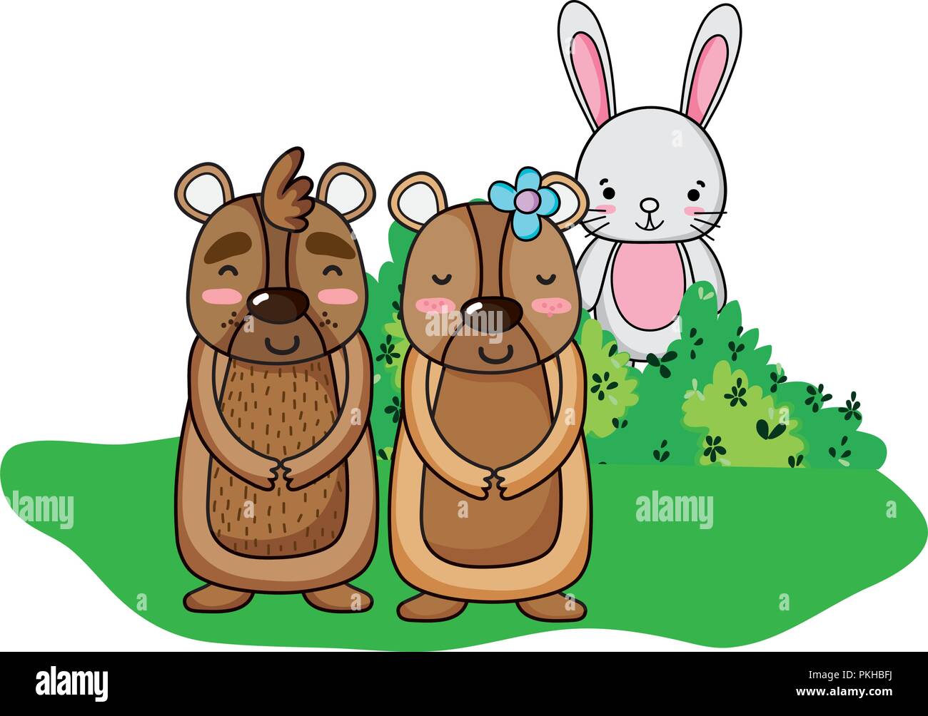 Cartoon illustration funny rabit animal Stock Vector Images - Alamy
