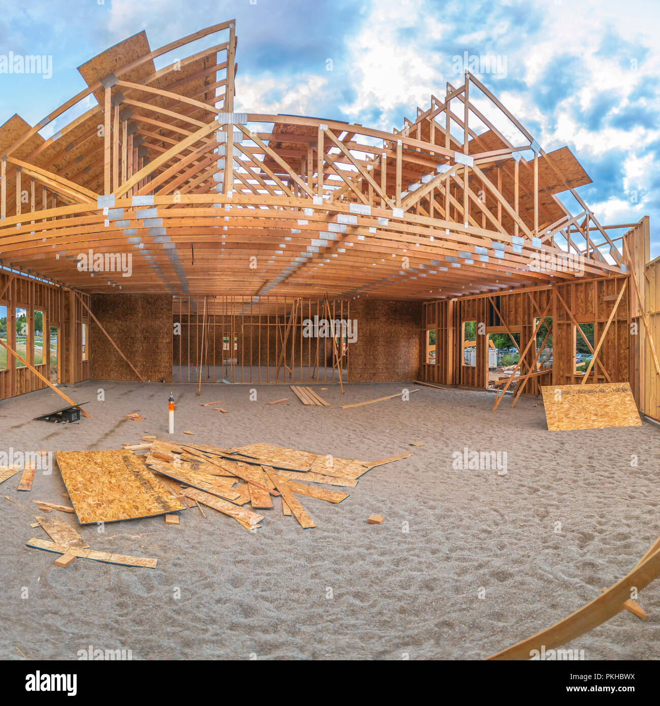 Framework rooftop top hi-res stock photography and images - Alamy