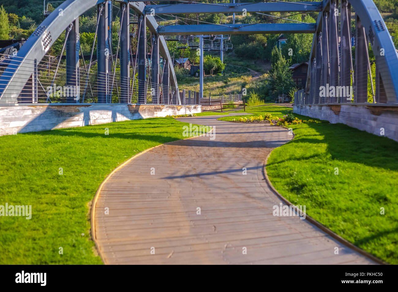 Winding walkway and bridge hi-res stock photography and images - Alamy
