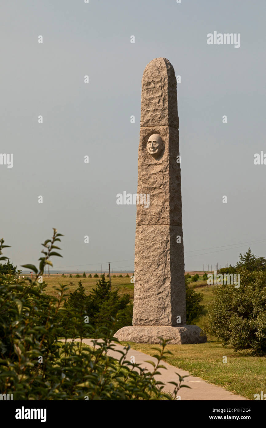 Trenton, Nebraska - A granite monument marks Massacre Canyon, the site ...