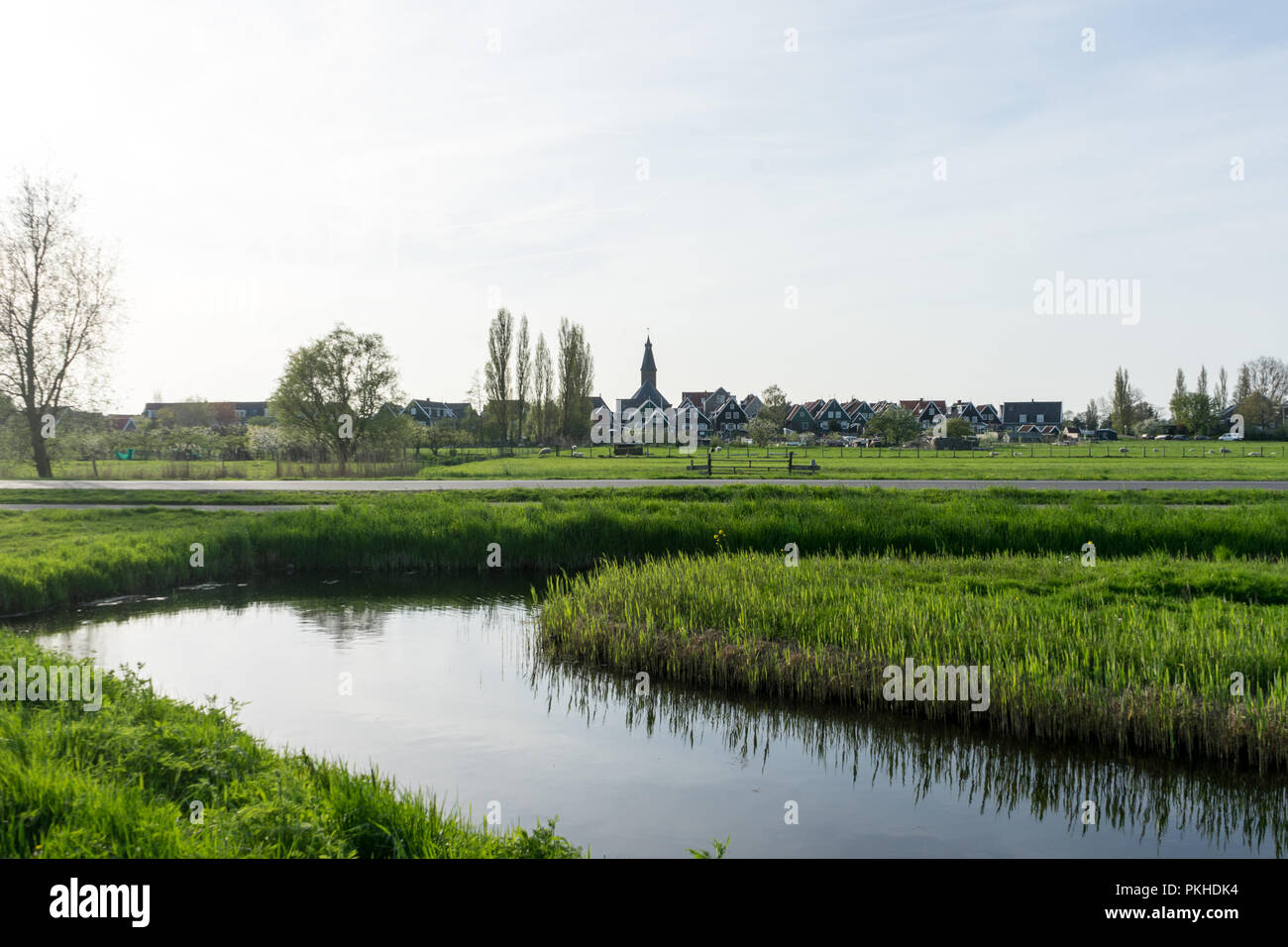 Netherlands,Wetlands,Maarken,Europe, a large body of water surrounded ...