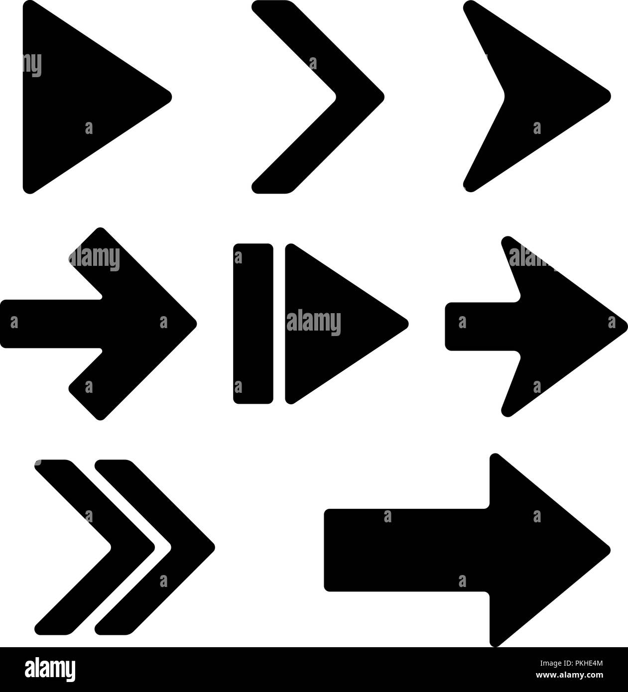 Black arrows. Flat icons Stock Vector Image & Art - Alamy