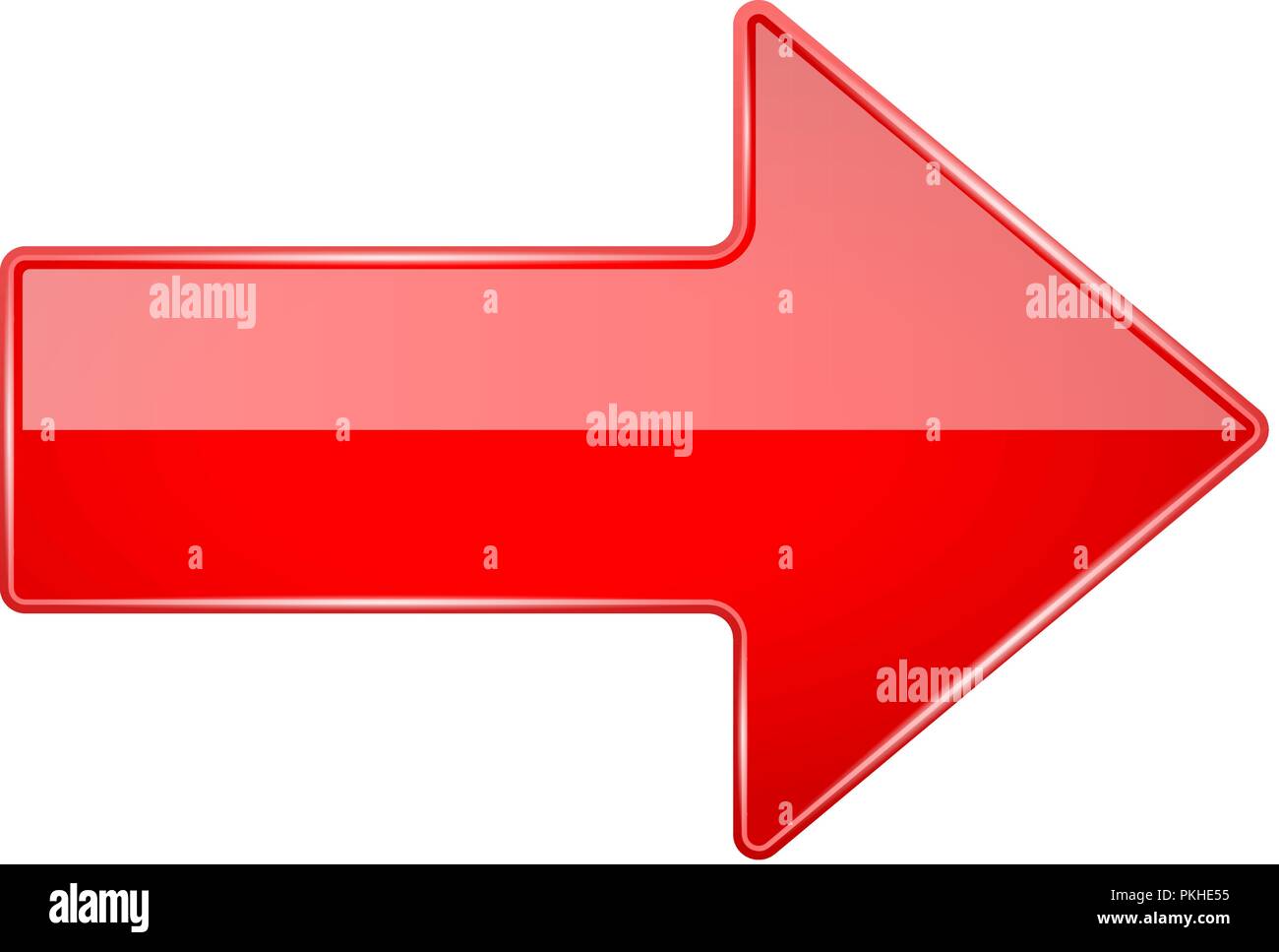 Red shiny 3d arrow Stock Vector Image & Art - Alamy