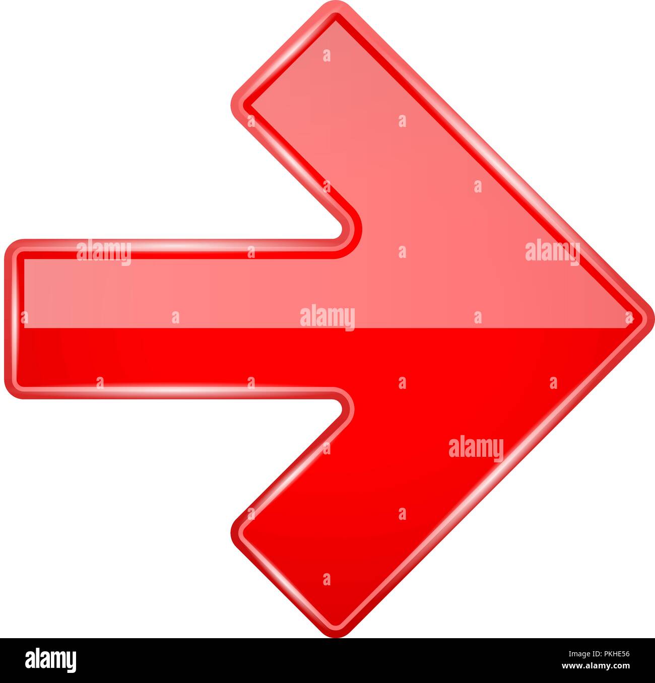Red shiny 3d arrow Stock Vector Image & Art - Alamy