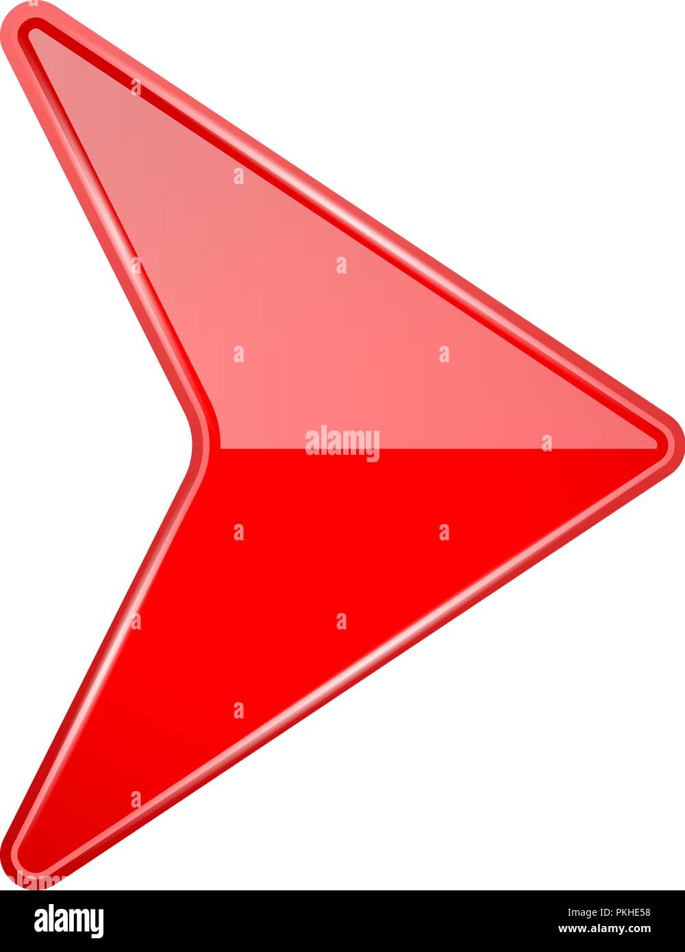 Red shiny 3d arrow Stock Vector Image & Art - Alamy