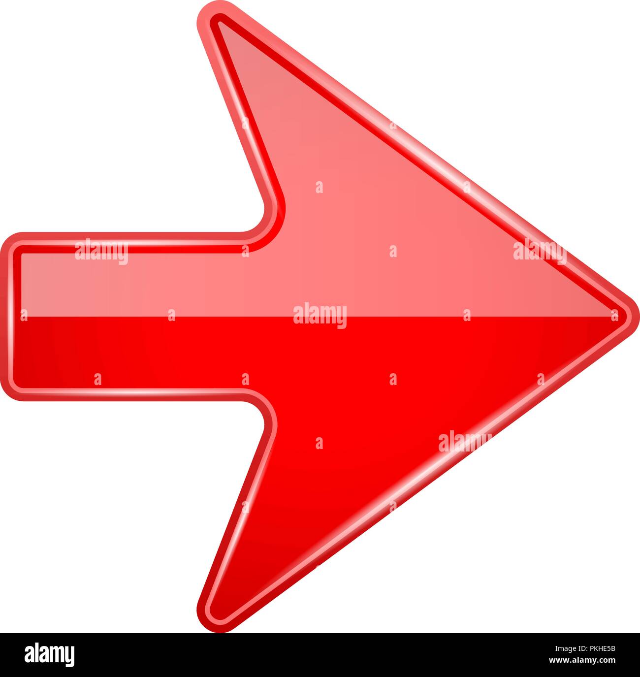 Red shiny 3d arrow Stock Vector Image & Art - Alamy