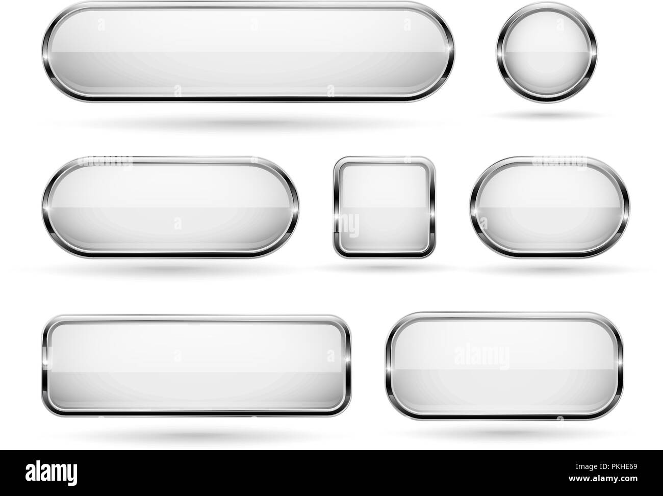 Silver white rectangle Stock Vector Images - Alamy