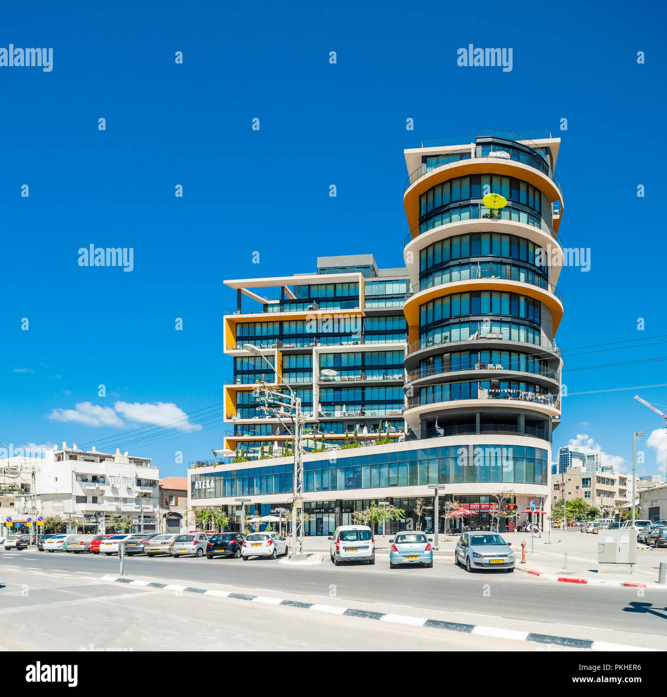 Israel, Tel Aviv - 07 September 2018: Elifelet compound designed by Bar ...