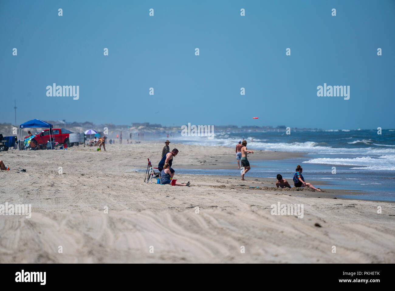 General view of the Carova section of the Outer Banks, North Carolina ...