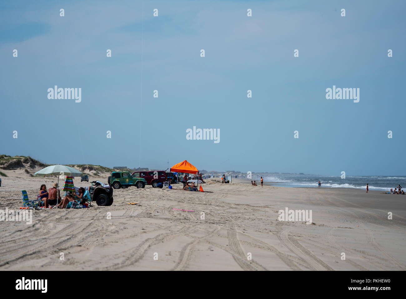General view of the Carova section of the Outer Banks, North Carolina ...