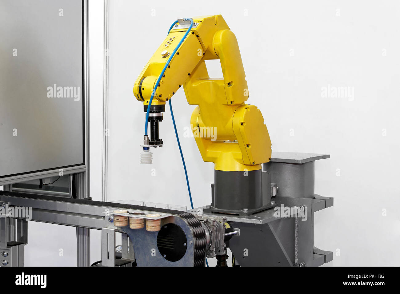 Robotic arm at production line in factory Stock Photo - Alamy
