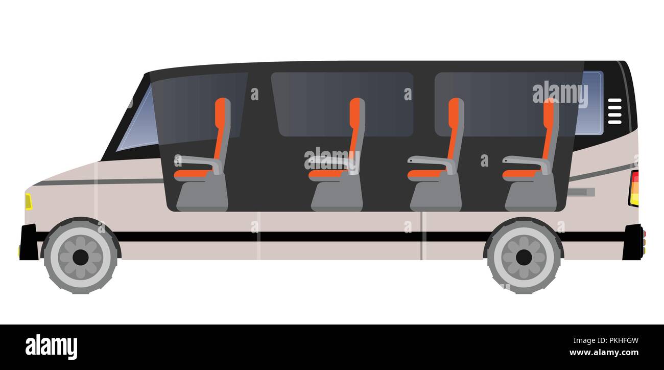Passenger Van car, Show seat inside car Vector and Illustration Stock ...