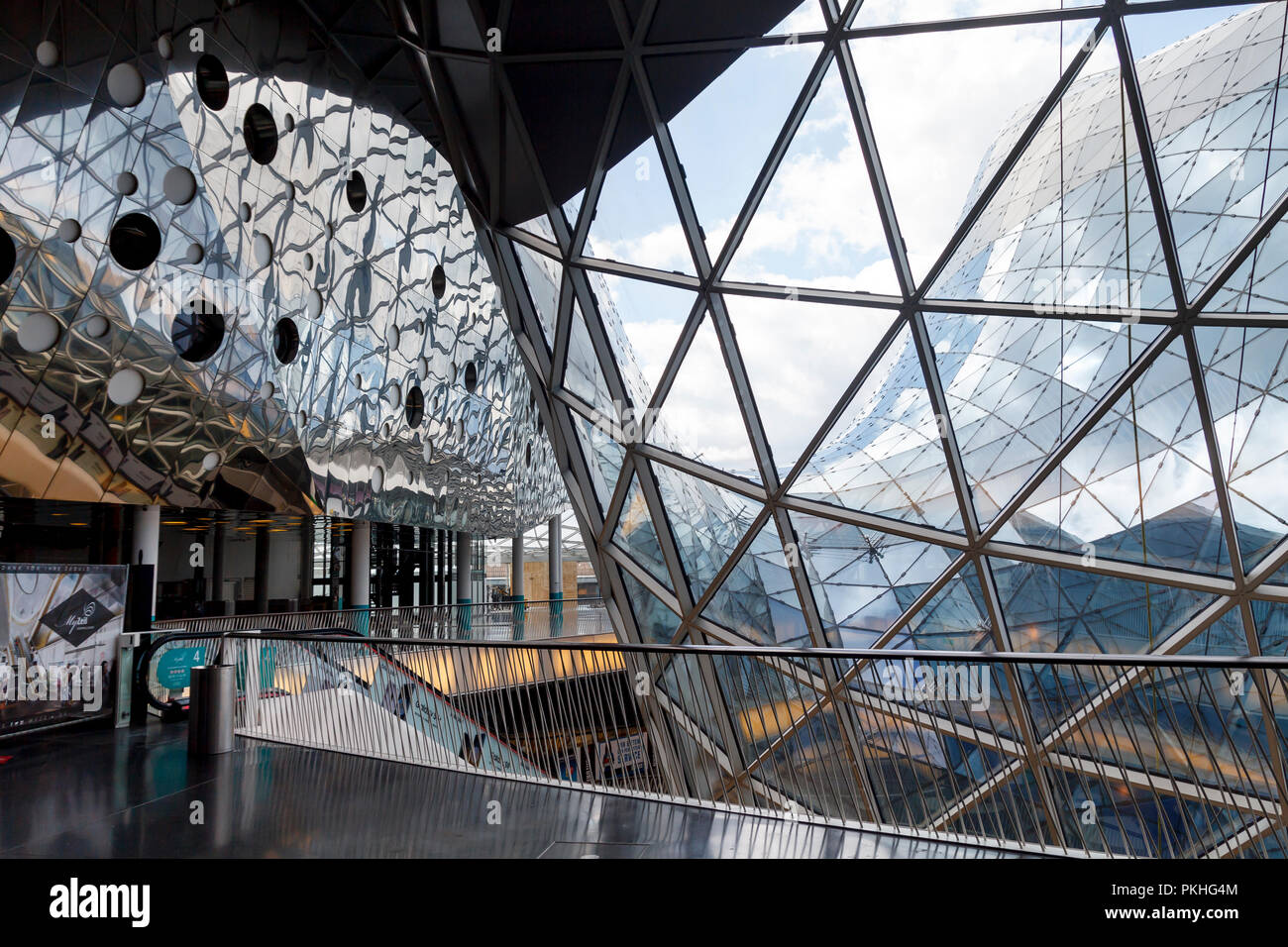 MyZeil, a modern shopping mall in the center of Frankfurt, designed by ...
