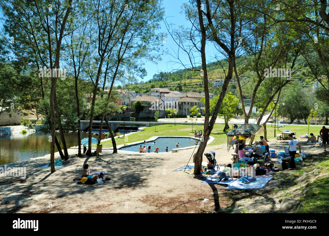 Alva river, Avô. Beira Alta, Portugal Stock Photo - Alamy