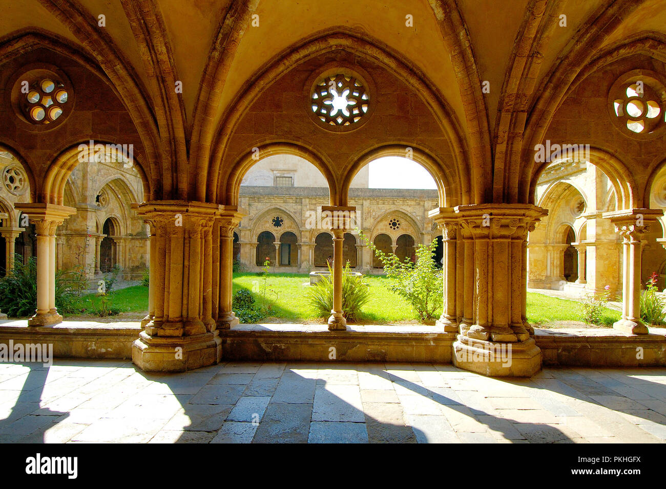 Cloisters of Sé Velha (Old Cathedral), XII-XIII century, Coimbra, one ...