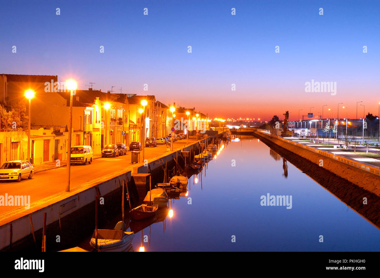 São Roque channel (canal de São Roque). Aveiro, Portugal Stock Photo ...