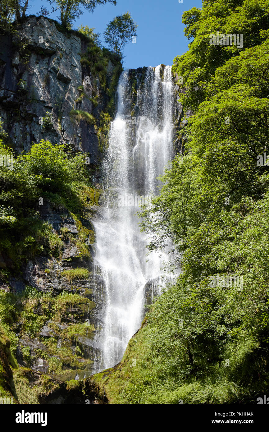 Pistyll Rhaeadr waterfall in Wales Stock Photo - Alamy