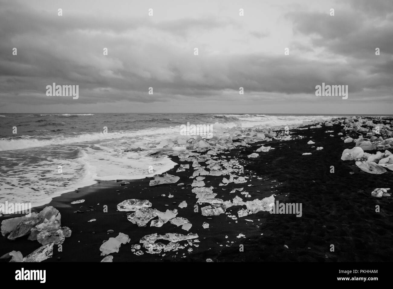 Evening at diamond beach Stock Photo - Alamy