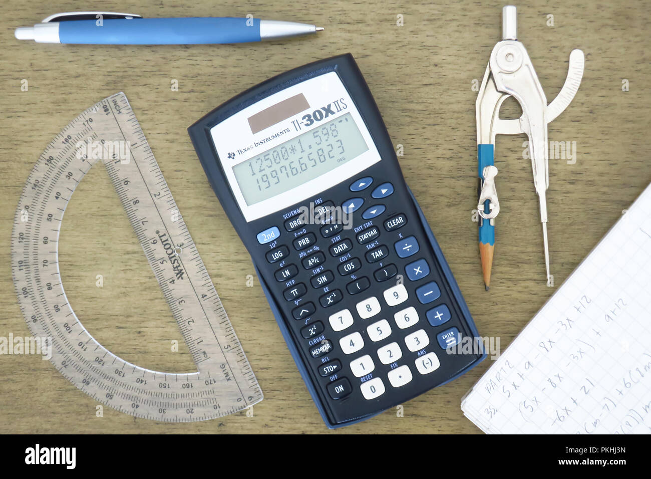 Calculator graph paper hi-res stock photography and images - Alamy