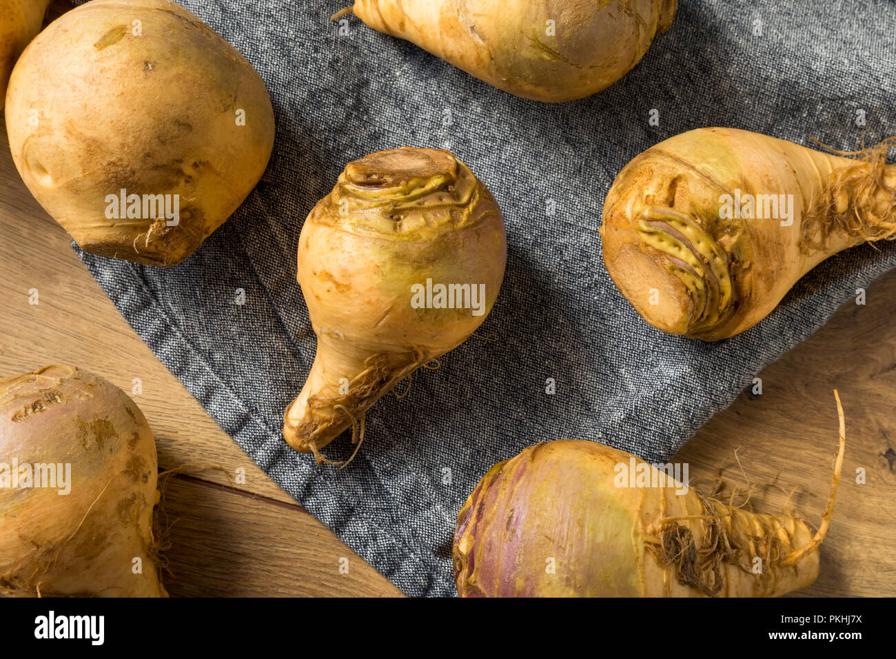 Healthy Raw Organic Brown Rutabaga Root Vegetables Stock Photo - Alamy