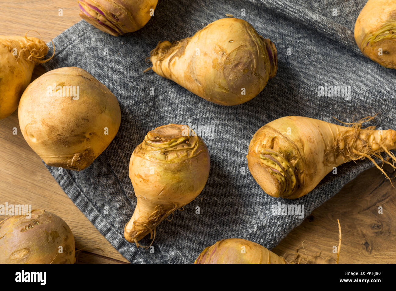 Healthy Raw Organic Brown Rutabaga Root Vegetables Stock Photo - Alamy