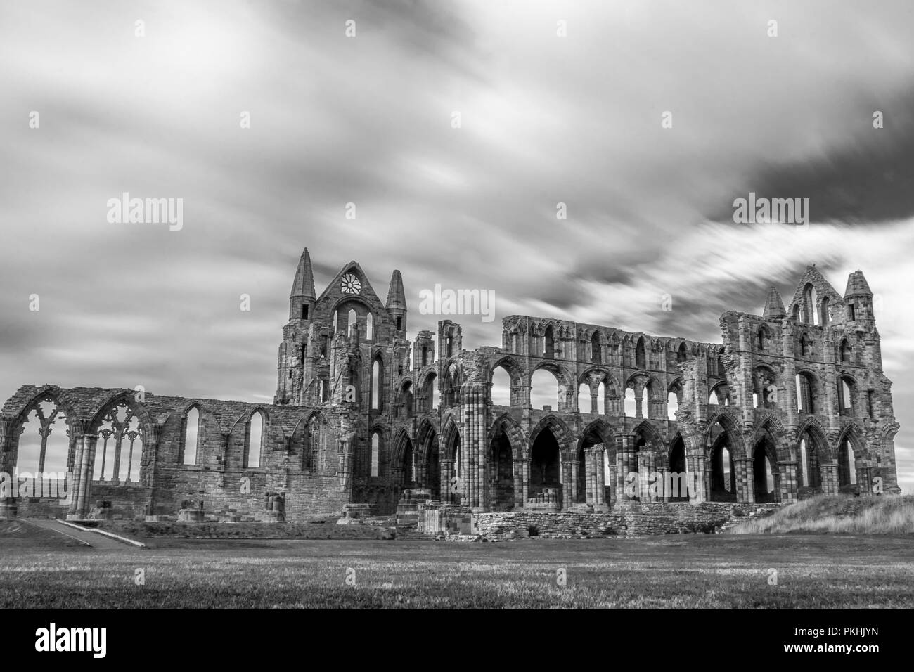 Medieval whitby abbey Black and White Stock Photos & Images - Alamy
