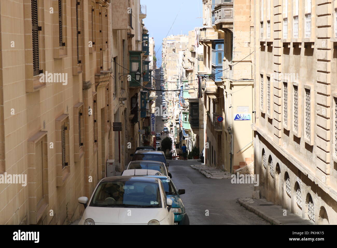 Local streets in Malta Stock Photo - Alamy