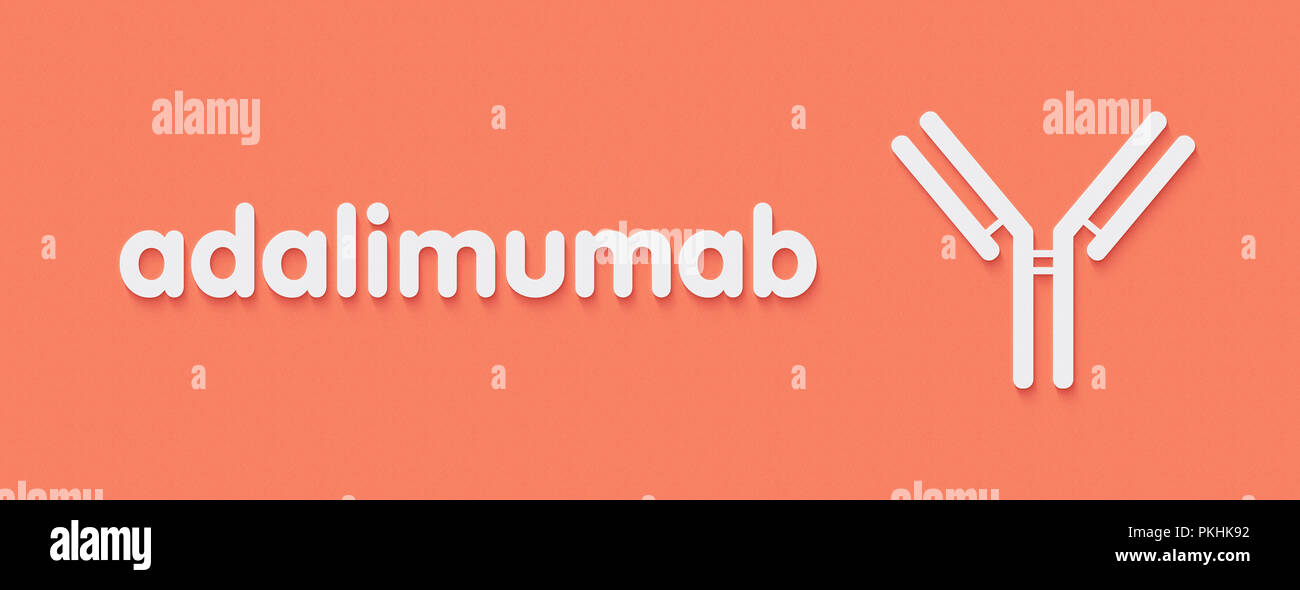 Adalimumab monoclonal antibody drug. Anti-inflammatory TNF-alpha ...