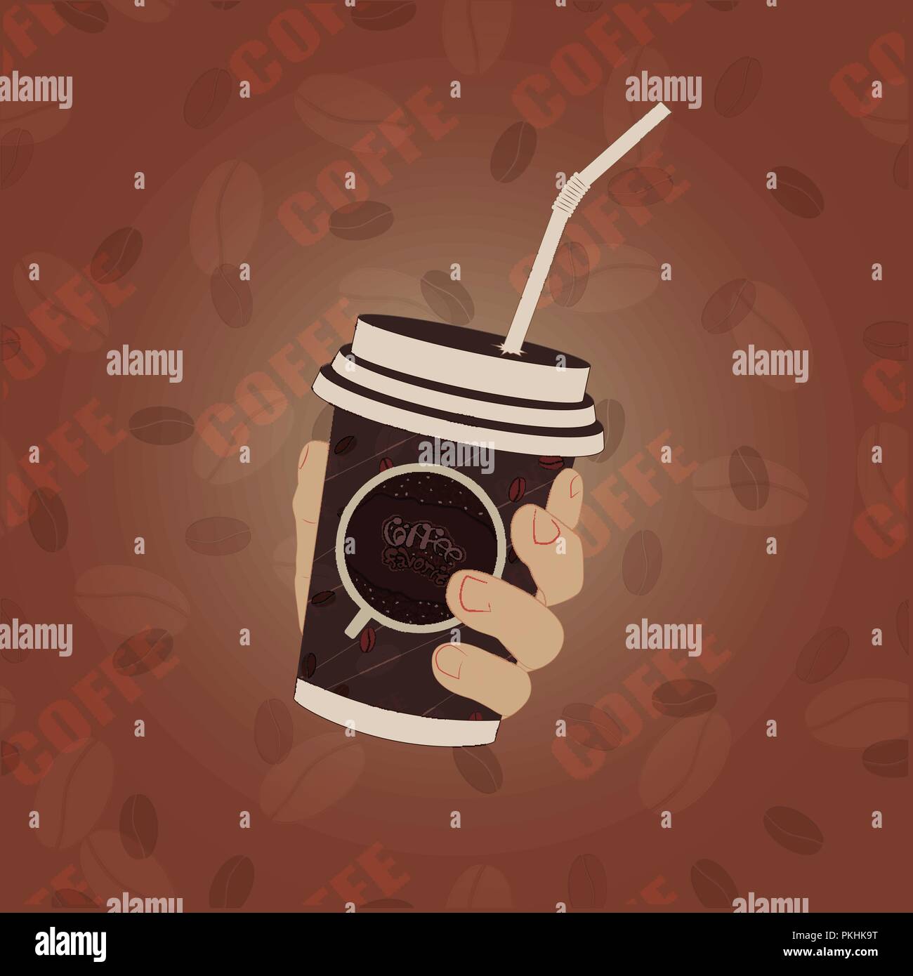 Menu in hands Stock Vector Images - Alamy