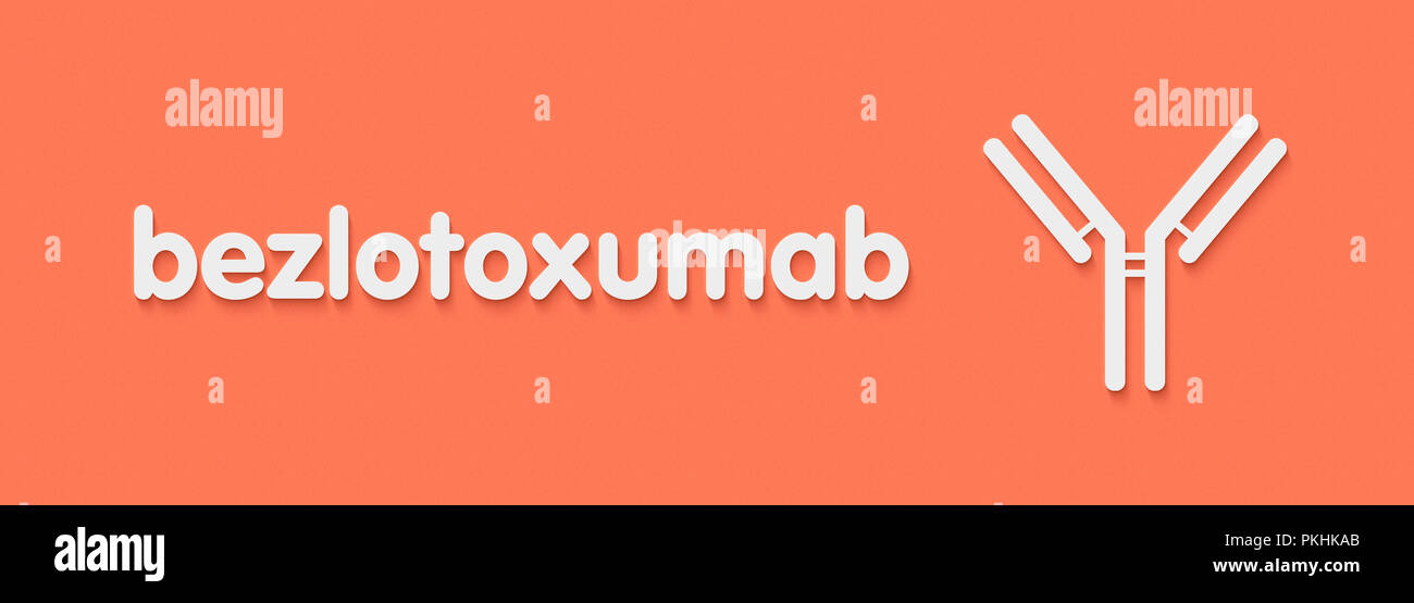 Bezlotoxumab monoclonal antibody drug. Targets Clostridium difficile ...