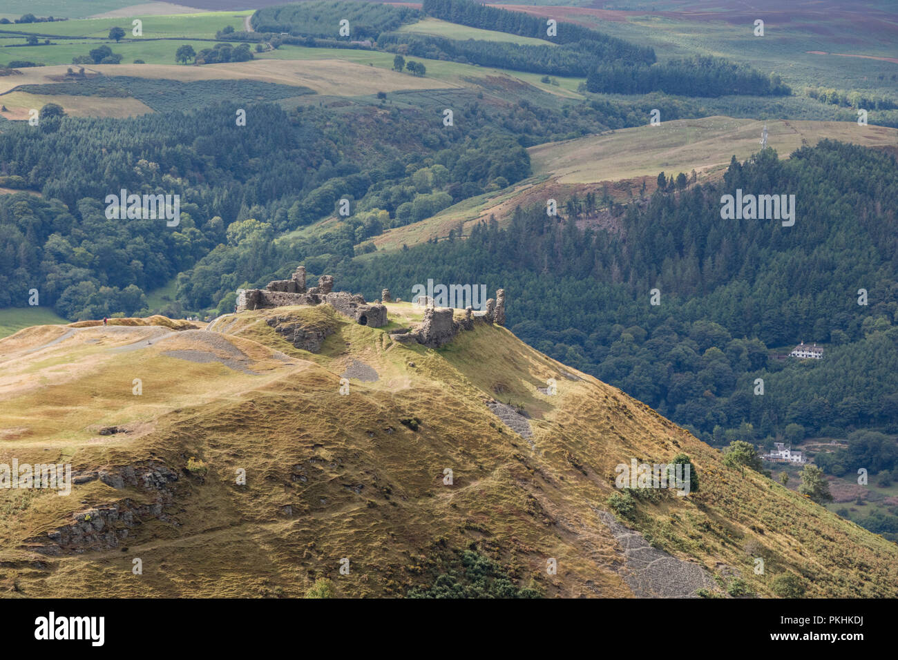 Castell Dinas Brân,"Crow Castle" a medieval castle occupying a ...